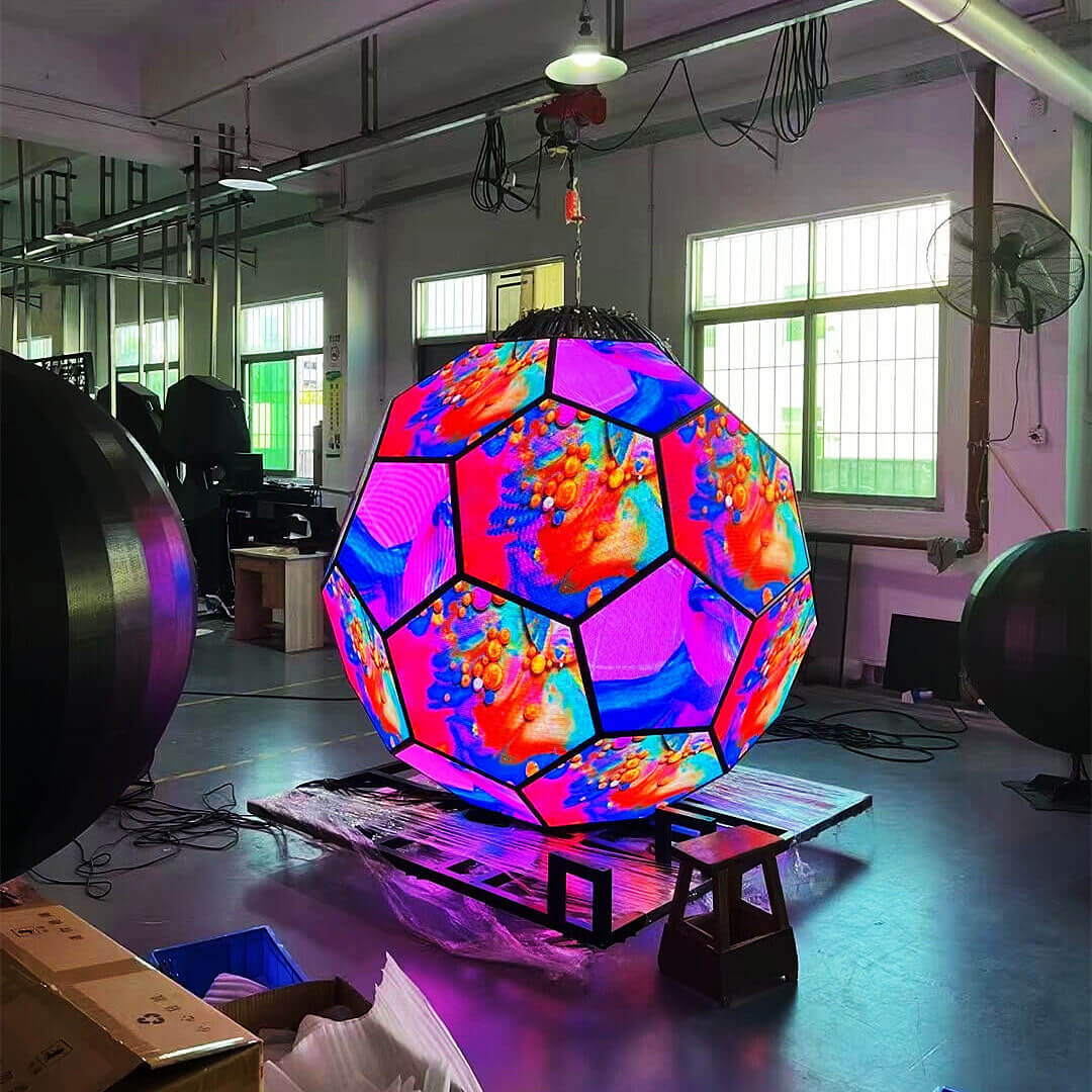 Football Shape LED Display | 3D Sphere LED Display Ball Screen