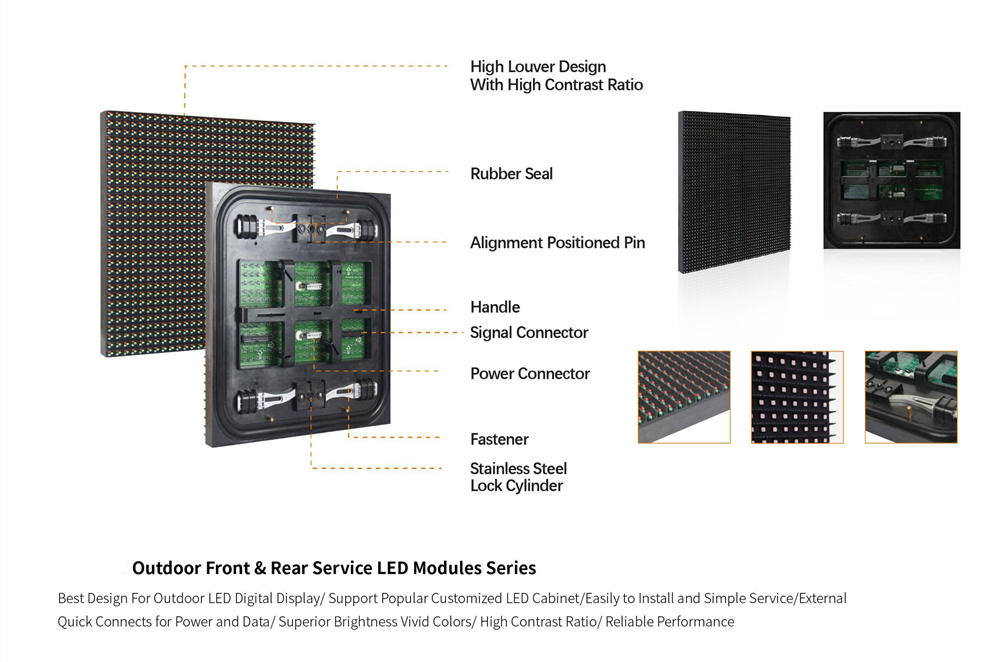 Outdoor Front Service LED Display Module Panel - Led Video Wall